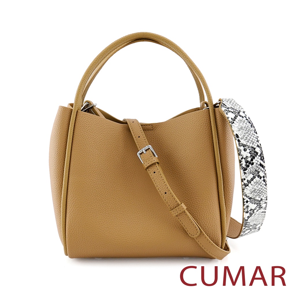 CUMAR女包｜經典簡約軟皮水桶包-駝色 / 1128-318 | 蝦皮購物