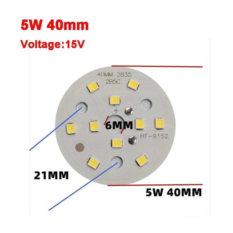 2件 2835 SMD Led 芯片 3W - 50W 32mm - 113mm 圓形光源燈板, 用於 聚光燈 泛光燈 | 蝦皮購物