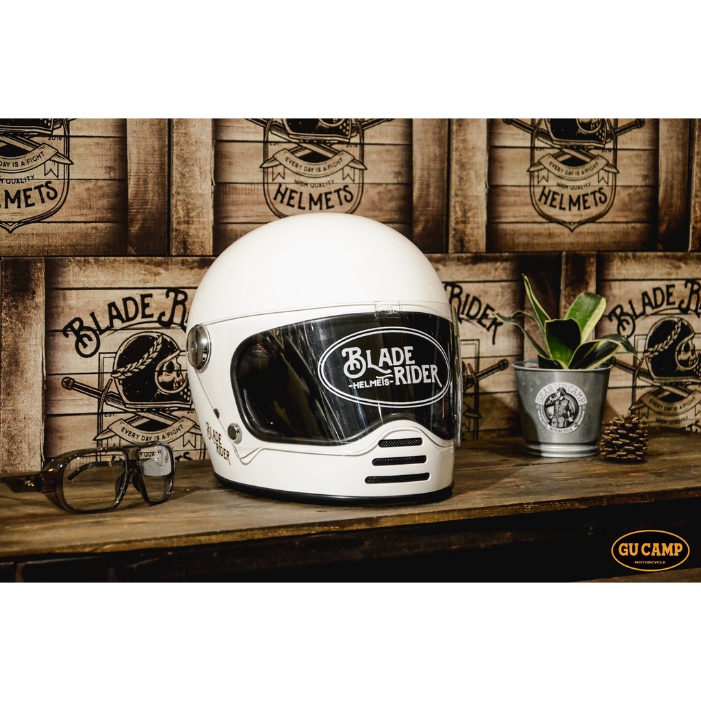 GU CAMP騎士部品 現貨 Blade Rider 二代 火箭人 復古 玻璃纖維 Bladerider 樂高帽 復古白 | 蝦皮購物