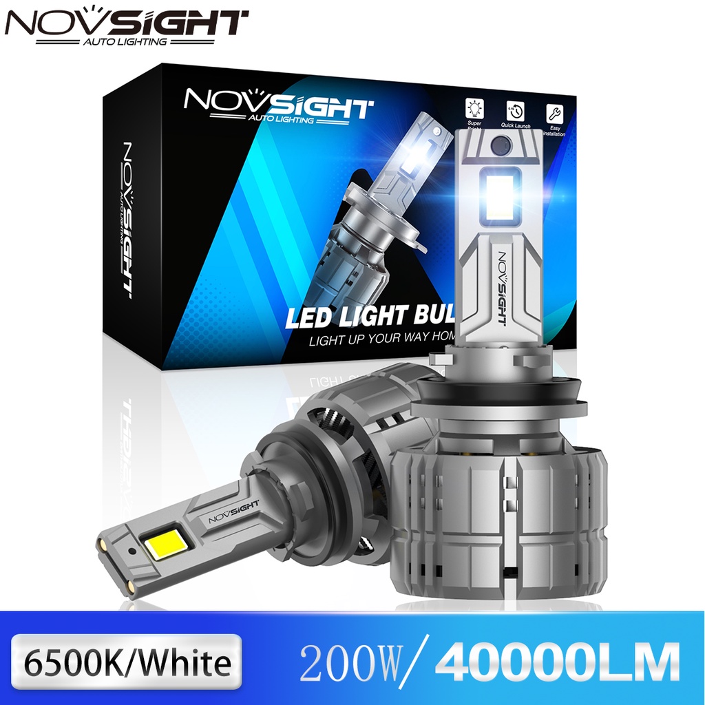 Novsight h11 led 大燈 N60汽車最新設計的 led 燈 200W 40000LM 霧燈 兩顆 | 蝦皮購物