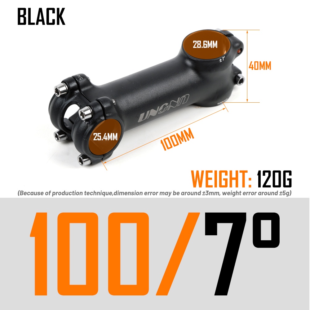 Uno 超輕 7 度自行車把立 25.4MM 60-130MM MTB 公路把立自行車 28.6 適用於前叉山地 MTB | 蝦皮購物
