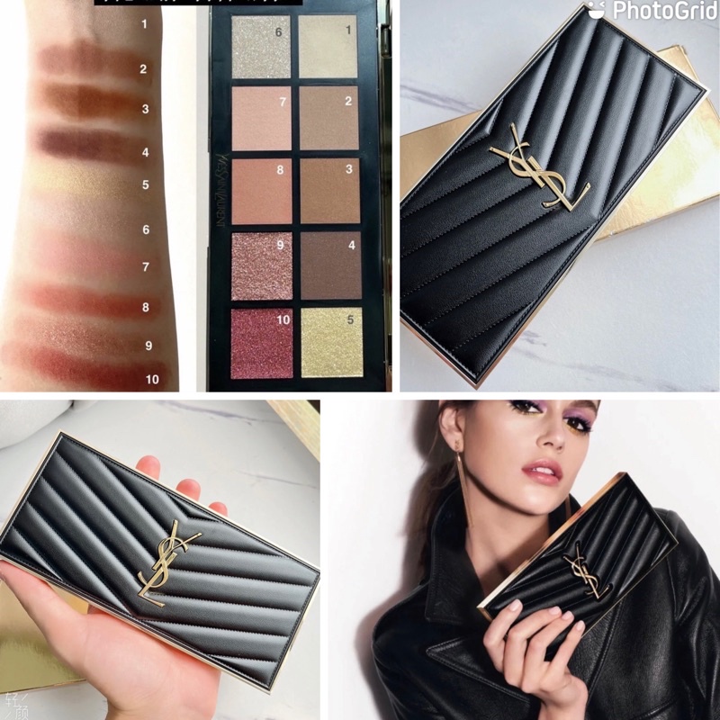 YSL 現貨 流金聖誕 黑色皮革限量聖誕彩妝盤/眼影盤 眼影 | 蝦皮購物