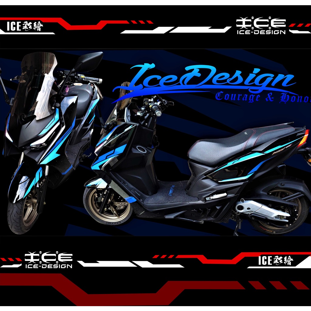 ICE彩繪 彩貼 KRV KYMCO KRV180 ROMA 網路限定價機車線條彩貼(DIY)貼紙一套 小ak拉花 | 蝦皮購物