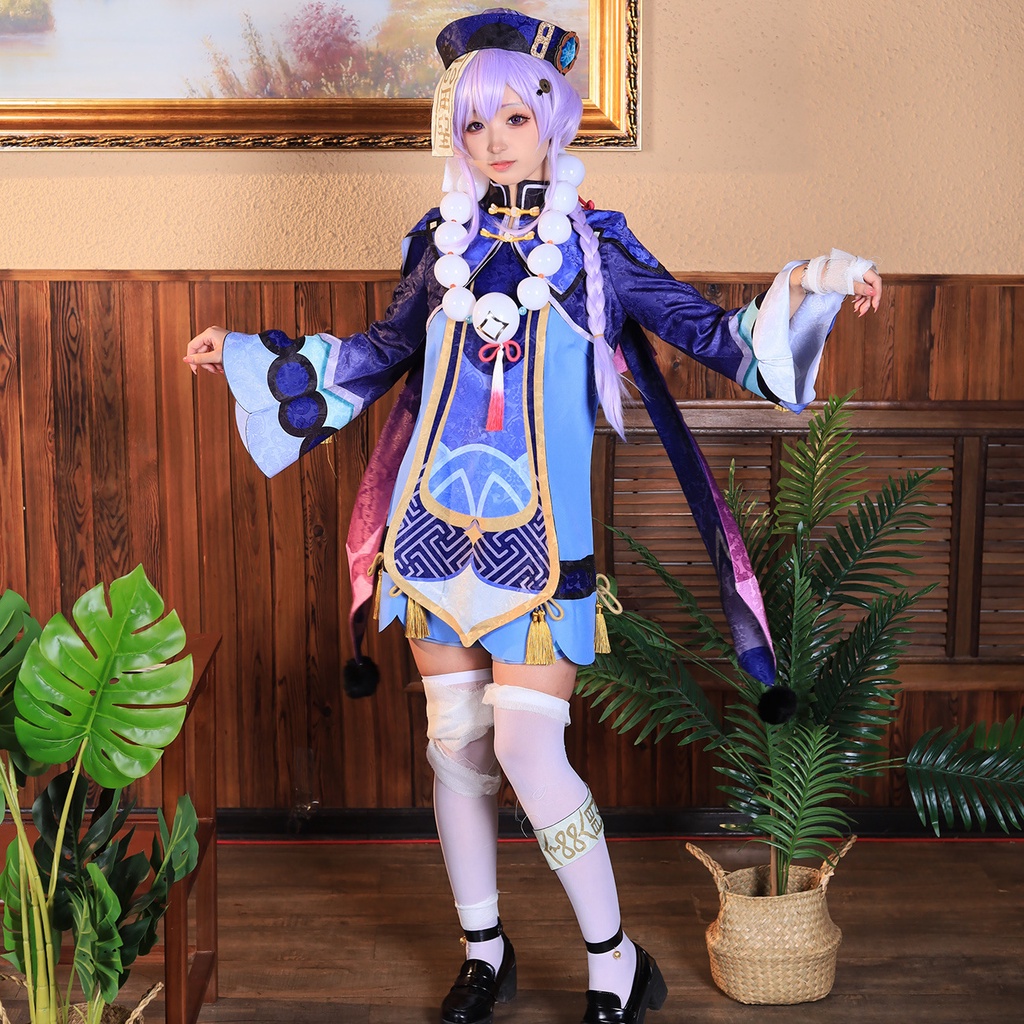 台灣出貨 加急免運 原神cos七七cosplay女裝小殭屍蘿莉可愛套裝cosply服裝女動漫角色扮演 園遊會 | 蝦皮購物