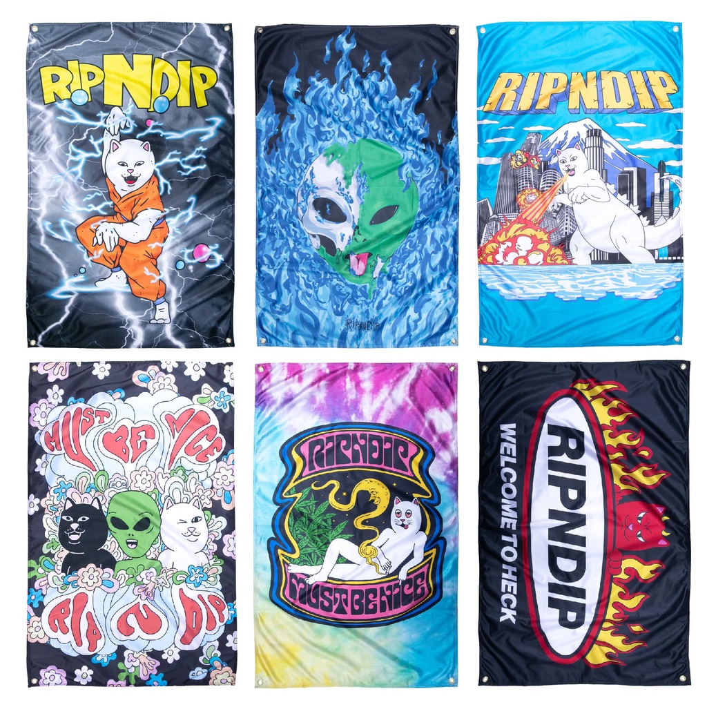 { POISON } RIPNDIP WALL BANNER 多樣款式中指貓 大型掛旗 | 蝦皮購物
