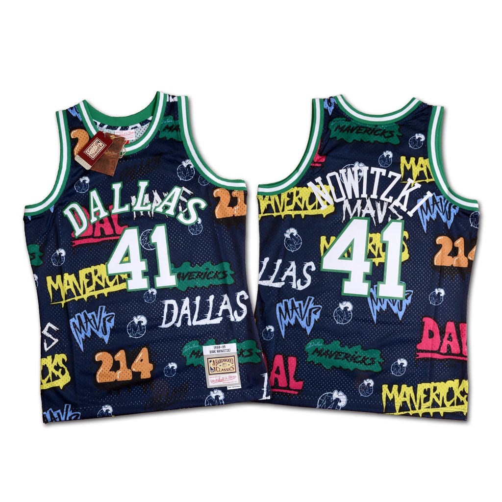 Mitchell & Ness 獨行俠隊 Dirk Nowitzki Slap Sticker Swingman 球衣 | 蝦皮購物