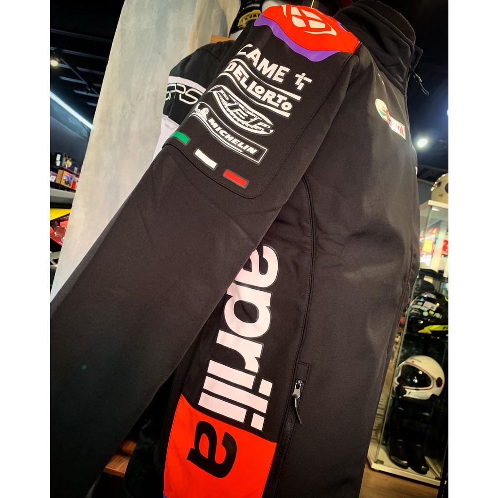 【偉倫人身部品】 Aprilia廠隊軟殼衝鋒外套 Motogp Aprilia 防風挺版廠隊外套 蝦皮購物