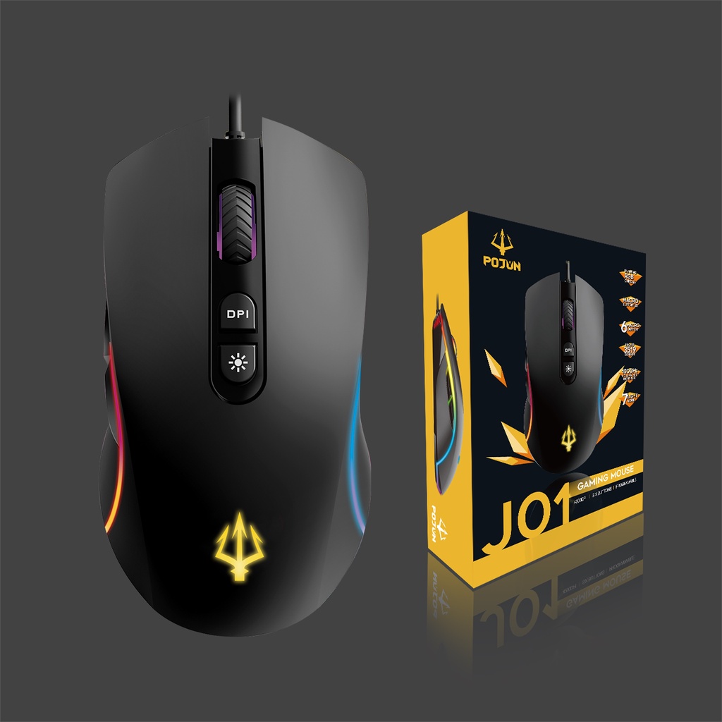 【POJUN J01】電競滑鼠 RGB滑鼠 鼠標 遊戲滑鼠 滑鼠 有線滑鼠 巨集滑鼠 人體工學滑鼠 電腦滑鼠 白色滑鼠 | 蝦皮購物