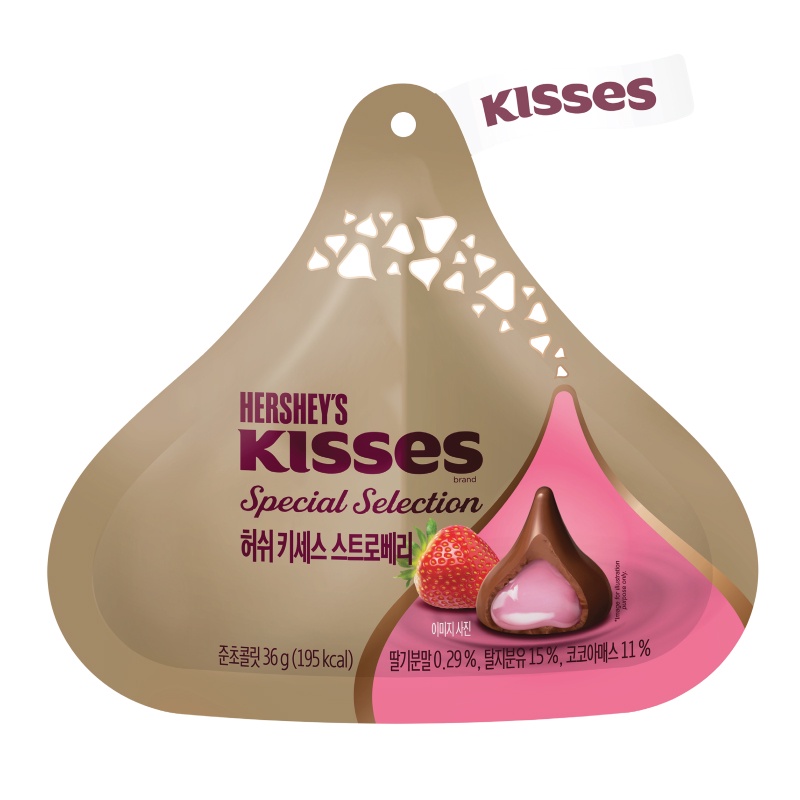 HERSHEY'S Kisses 草莓慕斯口味夾餡牛奶巧克力 36g【家樂福】 | 蝦皮購物