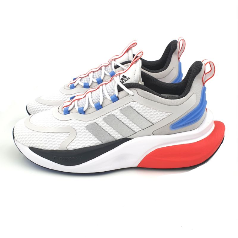 【米蘭鞋都】adidas Alphabounce+ (男) 透氣 舒適 緩震 慢跑鞋 Q彈 止滑 HP6139 白銀藍 | 蝦皮購物