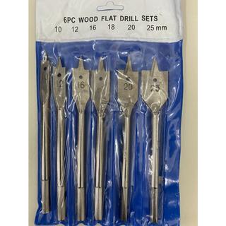 【susumy】 三尖木工鑽 6支組 10-25mm 木工開孔器 木工扁平鑽 開孔器 木工 鑽孔 開孔 | 蝦皮購物