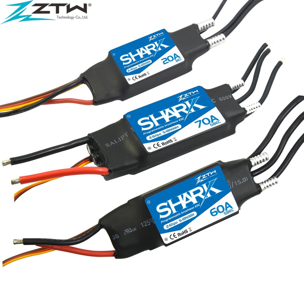 Ztw Shark 雙向 20A 30A 40A 50A 60A 70A 80A BEC 防水無刷電調遙控船水冷 | 蝦皮購物