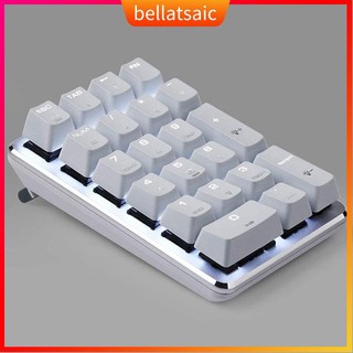 21 Keys White Backlit Mechanical Numeric Keypad Numpad with | 蝦皮購物