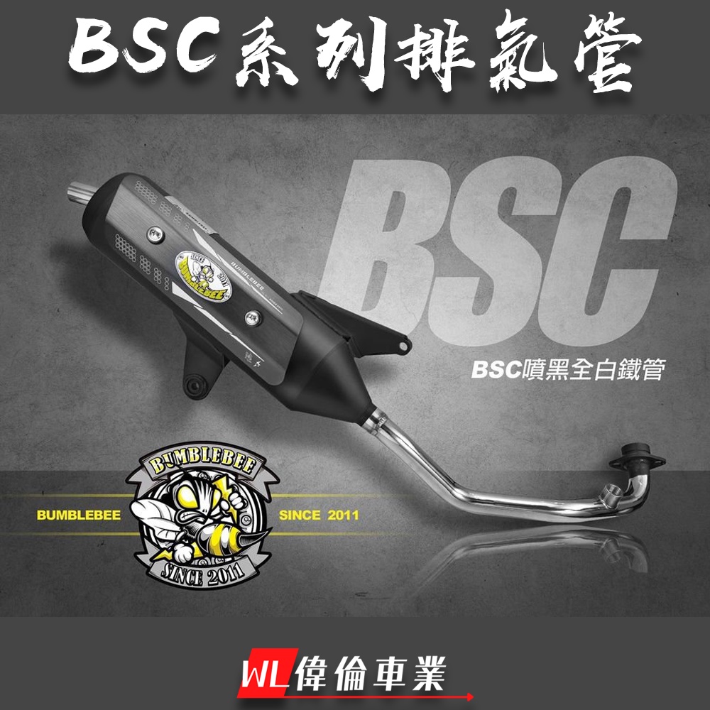 【偉倫精品零件】黃蜂 BSC 排氣管 合格 認證 合格排氣管 六代 白鐵管 排氣管 四代勁戰 FORCE BWS 雷霆 | 蝦皮購物