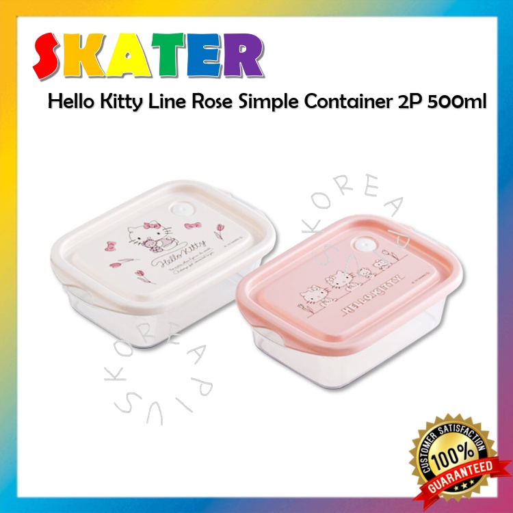 [SKATER] Hello Kitty Line Rose Simple Container 2P 500ml | 蝦皮購物