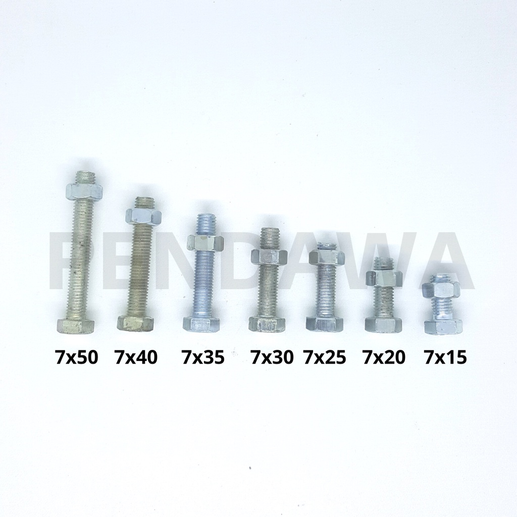 白色螺栓螺母 M7 x 25mm BMP M7 x 25mm P 1.0 Key 11 TMS 品牌 | 蝦皮購物