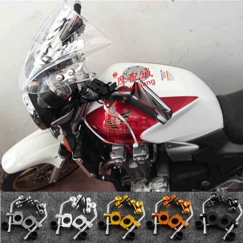 SHMOTO 適用本田CB400 CB1100 CB1300黑鳥改裝前擋風板玻璃導流板風鏡 | 蝦皮購物