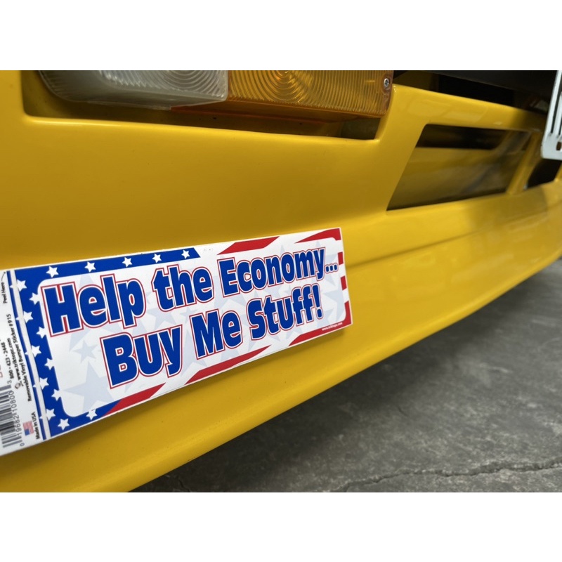 美國製造 正版進口保桿貼 Help the Economy Buy me Stuff!(幫助經濟 買我的東西）創意貼紙 | 蝦皮購物