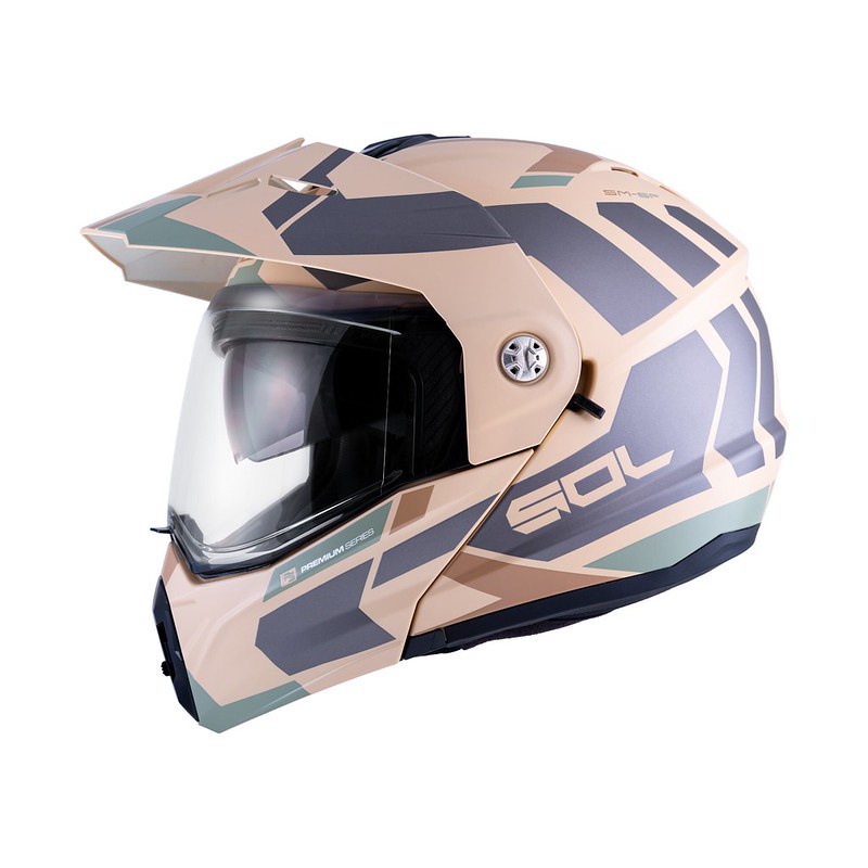 SOL SM-6P 安全帽 SM6P 前衛者 消光沙漠黃銀 內墨鏡 耳機曹 眼鏡溝槽 CNS加強型 全罩 可樂帽 | 蝦皮購物