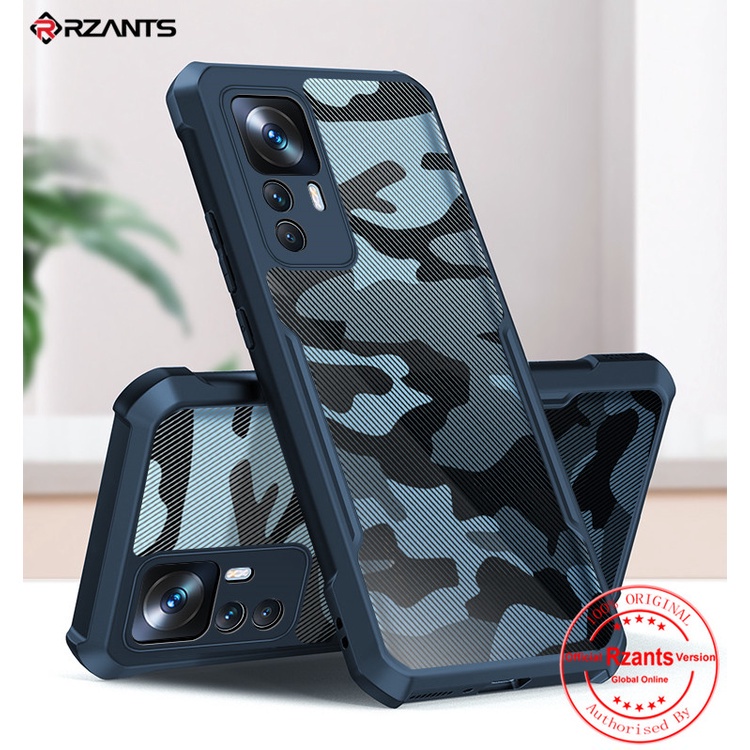 XIAOMI MI 適用於小米 12T、12T Pro Case Rzants 迷彩亞克力防震裝甲保護套 | 蝦皮購物