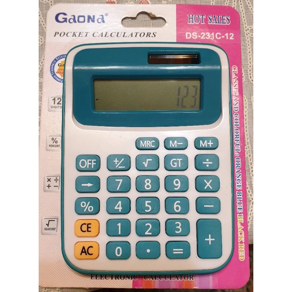 Caona DS-231C12 桌面彩色12位數計算機 | 蝦皮購物