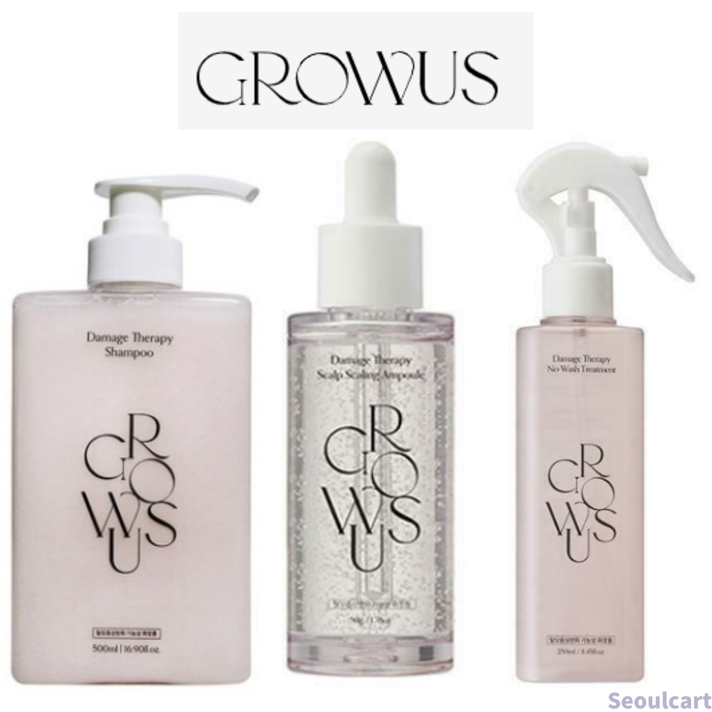 [GROWUS] 損傷療法洗髮水 500ml,免洗護理,250ml,頭皮除垢安瓿 50ml | 蝦皮購物