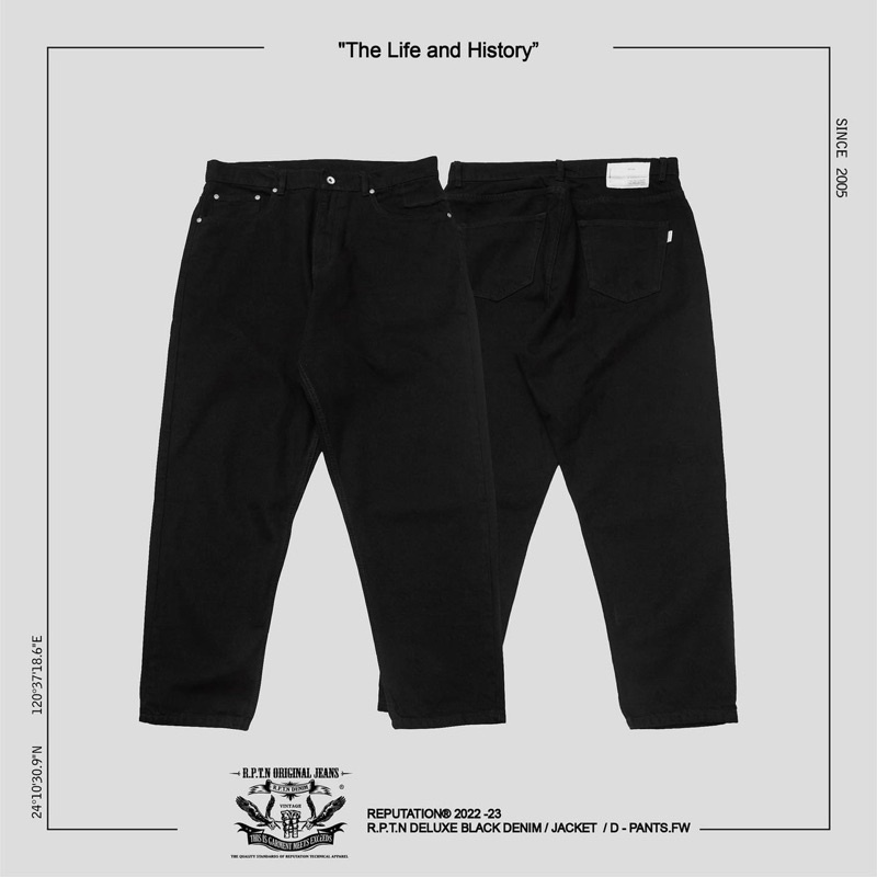 REPUTATION® RPTN Deluxe Black Denim / D - PANTS - 黑牛仔長褲 | 蝦皮購物
