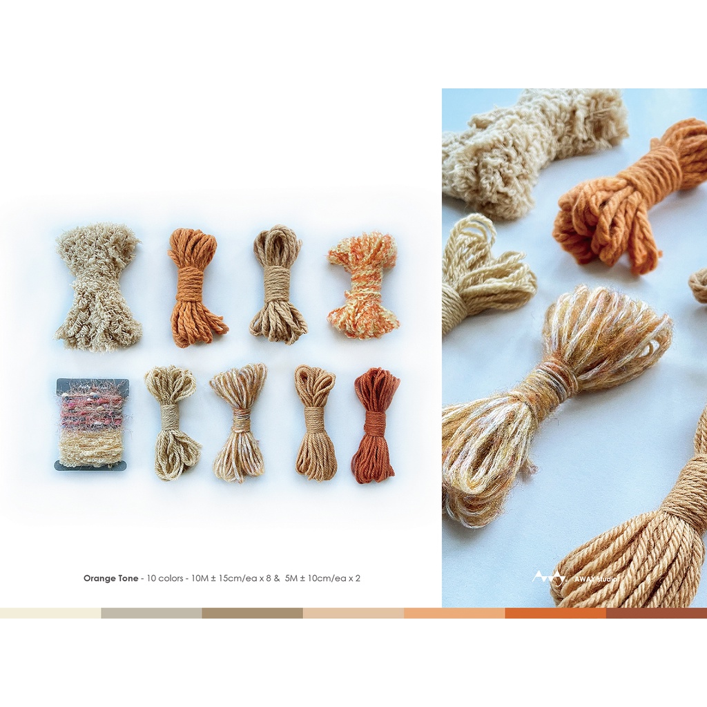 AWAY studio - Art Weaving Yarns package Orange Tone | 蝦皮購物