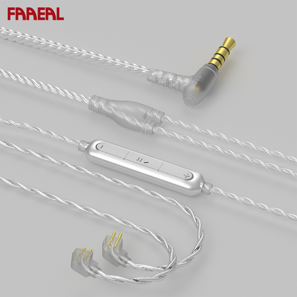 Faaeal CVJ V7 耳塞替換線 HiFi 升級線 2 針 0.75 毫米 0.78 毫米連接器高純度無氧鍍銅銀耳 | 蝦皮購物