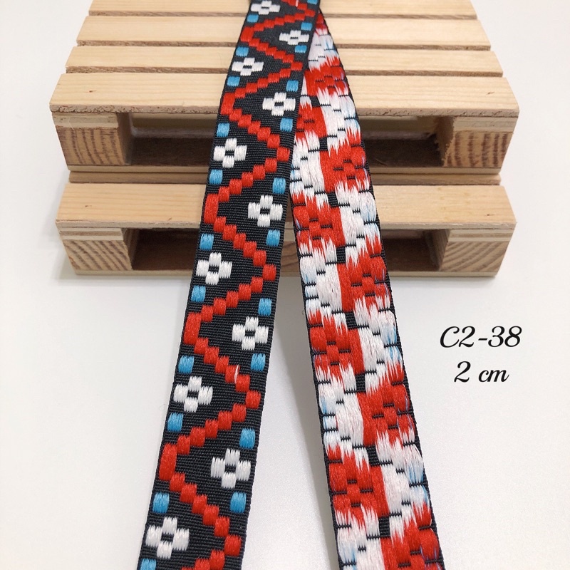 「C-2」寬2-2.7cm 原民風 民族風 原住民 織帶 花邊 緞帶 電繡織帶 圖騰 刺繡 | 蝦皮購物