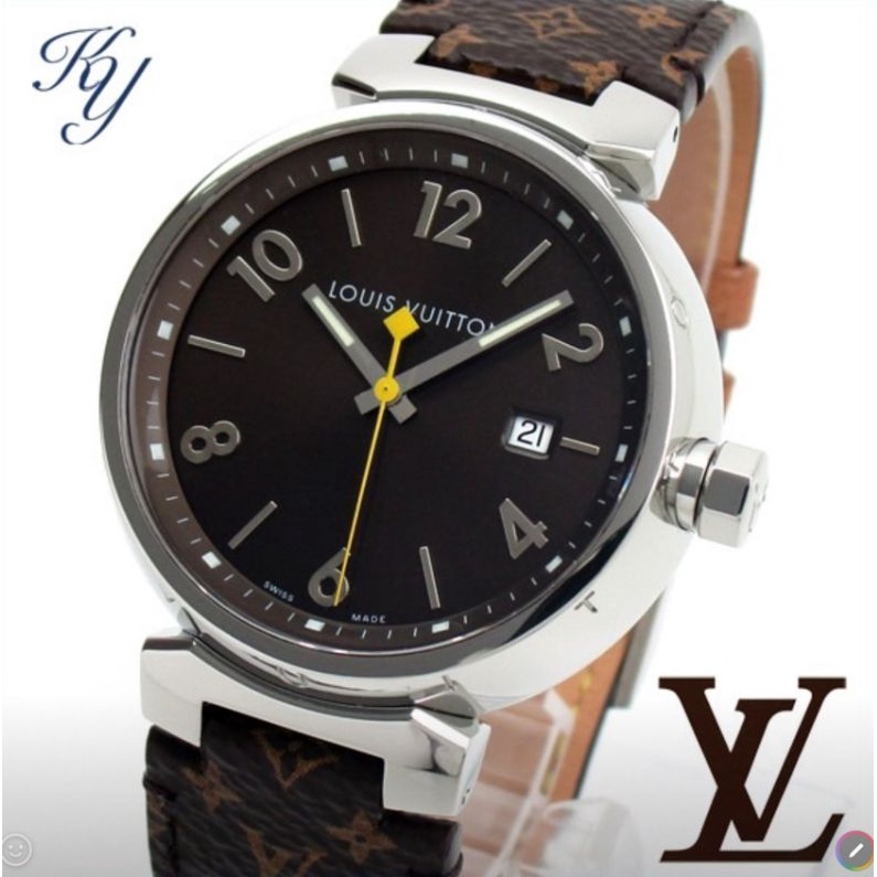 LOUIS VUITTON Q1111巧克力面盤錶 38MM 絕版增值錶 | 蝦皮購物
