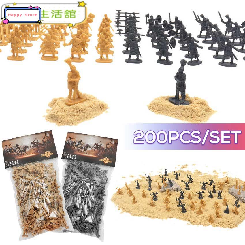 200Pcs Medieval Castle Soldiers Model Plastic Action Figure | 蝦皮購物