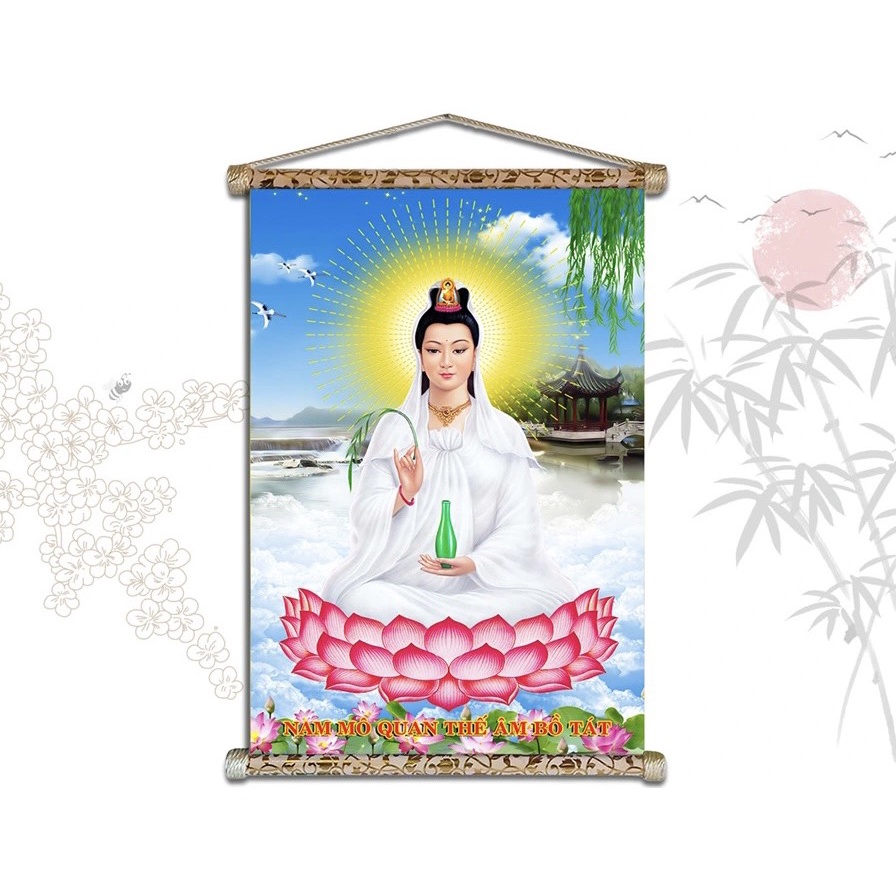 Avalokite vara Bodhisattva 繪畫,尺寸 40*60,絲綢帆布材料 - 天然松笛支架 | 蝦皮購物
