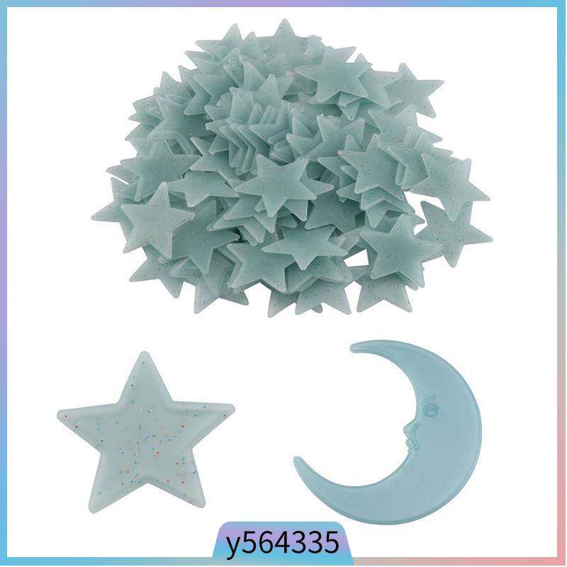 Stars and Moon In The Dark Star Plastic Stickers Kids Ceilin | 蝦皮購物