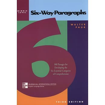 Six-Way Paragraphs-Middle Level, 3/e Pauk 9780071203722 | 蝦皮購物