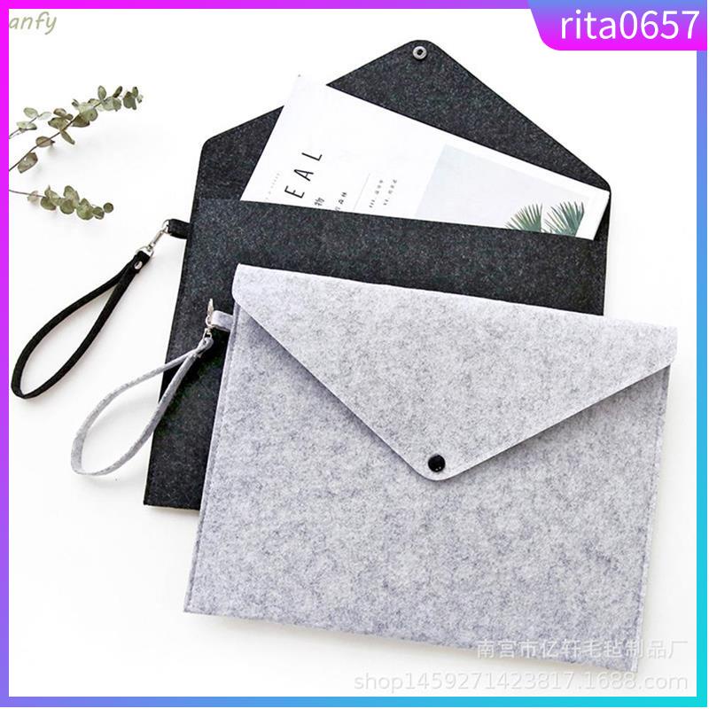 Wool Felt Felt File Bag Expanding A4 File folders Felt Folde | 蝦皮購物