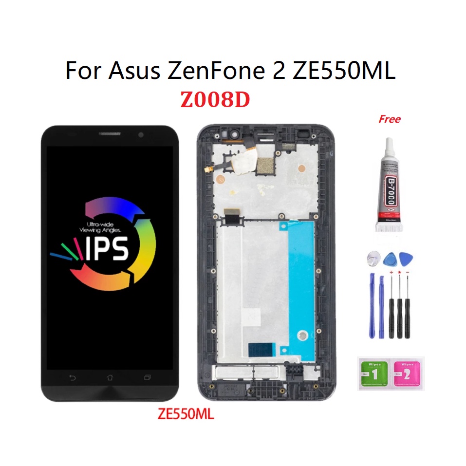 原廠帶邊框螢幕總成兼容華碩 ZenFone 2 ZE551ML Z00A Z00AD ZE550ML Z008D液晶屏幕 | 蝦皮購物