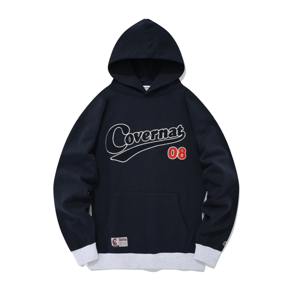 [COVERNAT] LOGO配色帽T（海軍藍色） [F7] | 蝦皮購物