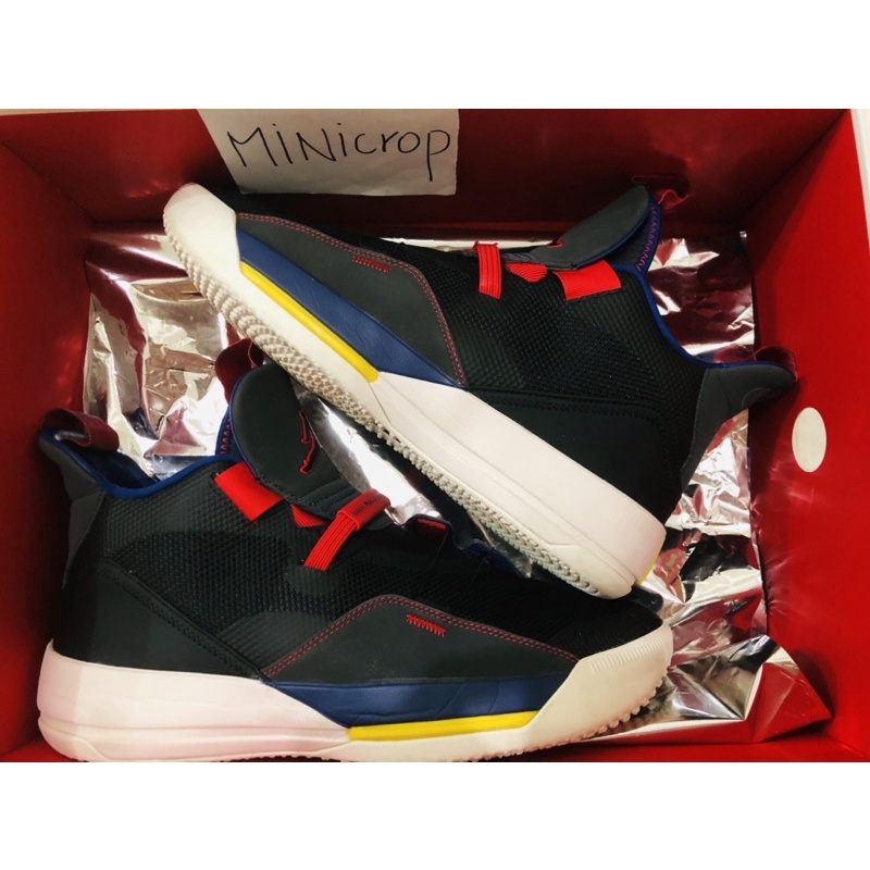 [Minicrop] 極新二手us9.5 Jordan xxxiii 33 PF AJ33首發Tech Pack配色 | 蝦皮購物