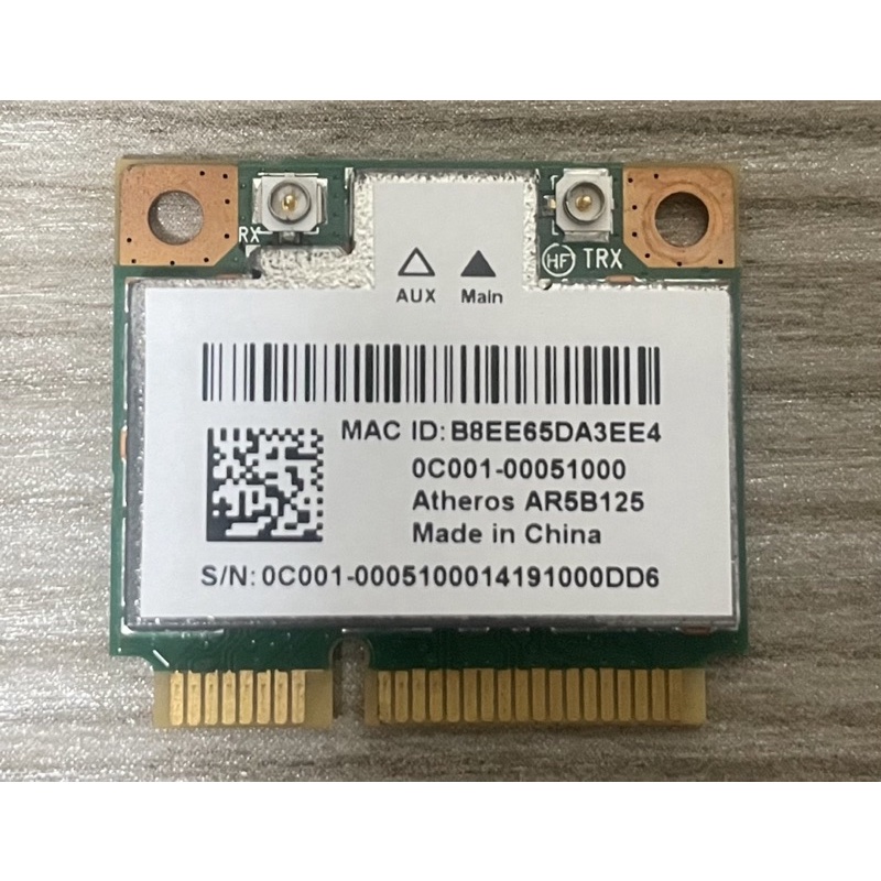 Atheros 二手良品 AR5B125 802.11b/g/n 無線網卡 筆電 mini PCI-E 短卡 | 蝦皮購物