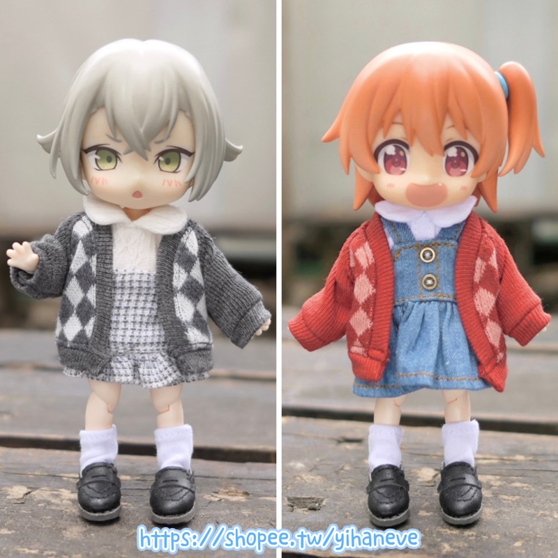 【現貨】ob11娃娃 菱格針織外套（ob11 GSC黏土娃 P9 YMY molly 可穿 娃衣） | 蝦皮購物