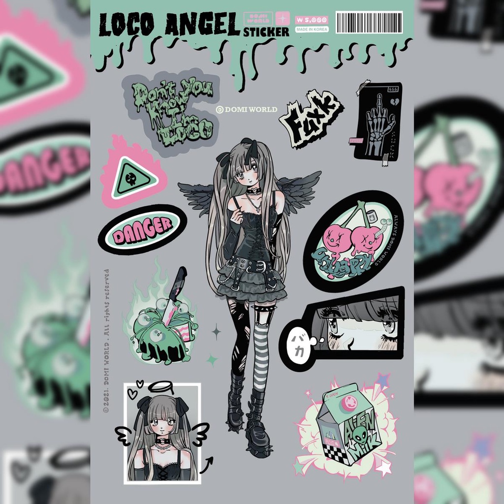 【台灣熱賣】domi貼紙全套韓國天使惡魔甜亞辣妹人物貼紙韓系咕卡手帳ins貼紙 | 蝦皮購物