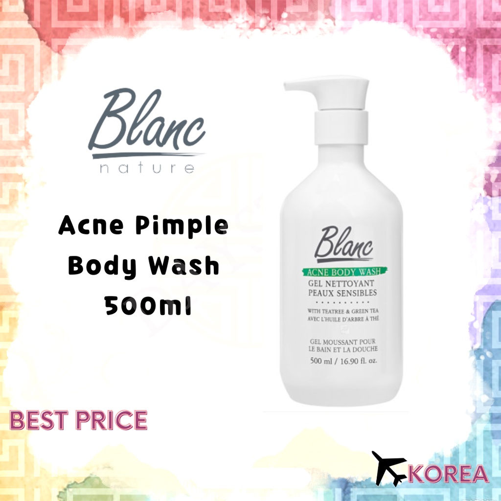 Blanc Nature Acne Pimple 沐浴露 500ml 大容量/身體痤瘡粉刺護理身體潔面乳 | 蝦皮購物