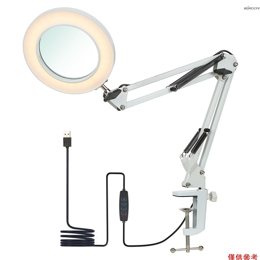 Neoglint 靈活夾式檯燈,帶 8 倍放大鏡擺臂可調光 LED 檯燈 3 種顏色模式和 10 種亮度級別閱讀工作學習 | 蝦皮購物
