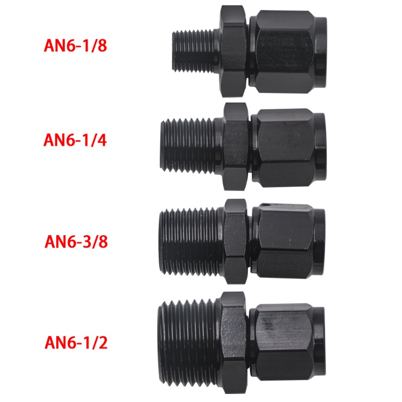 An6 母頭轉 1 2 1 4 1 8 3 8 Npt 公頭旋轉適配器接頭鋁製 6an 連接器 用於燃油管路過濾器 1p 蝦皮購物