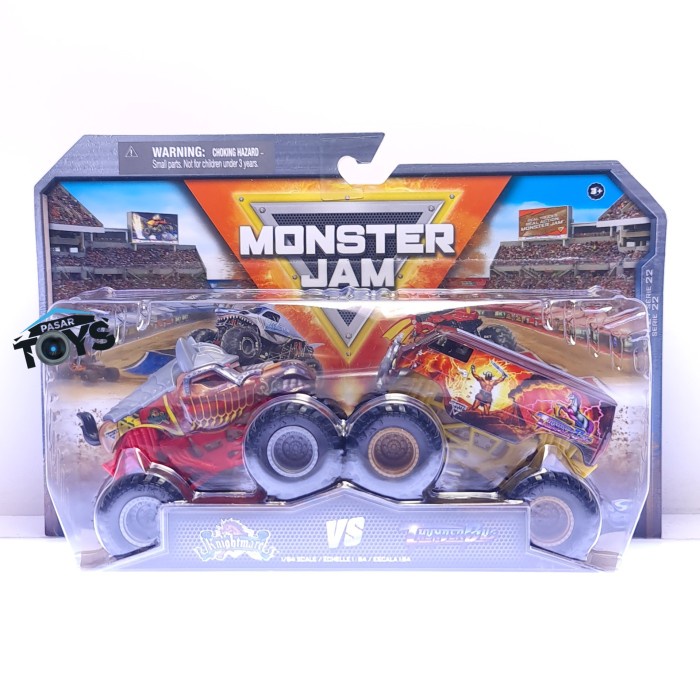 Monster Jam Knightmare vs Thunderbus 1:64 Duo 系列 22 怪物卡車 | 蝦皮購物