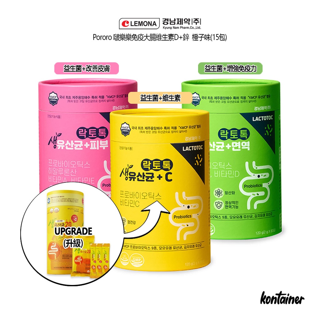 [LEMONA] 京南藥 LACTOTOC 生乳酸菌益生菌+維他命C 透明質酸 鋅 60包 | 蝦皮購物