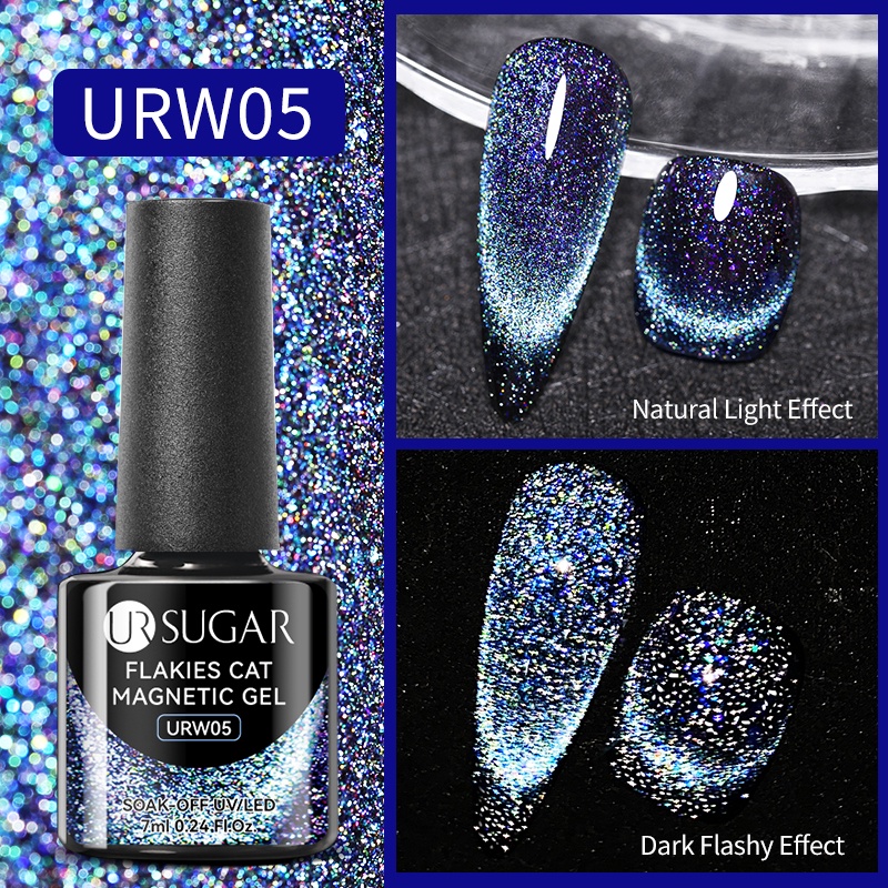 UR SUGAR 7.5ml 磁性貓眼碎鑽膠 爆閃膠 閃粉膠 光療指甲油 封層凝膠 網紅碎鑽膠 光療膠 甲油膠 | 蝦皮購物