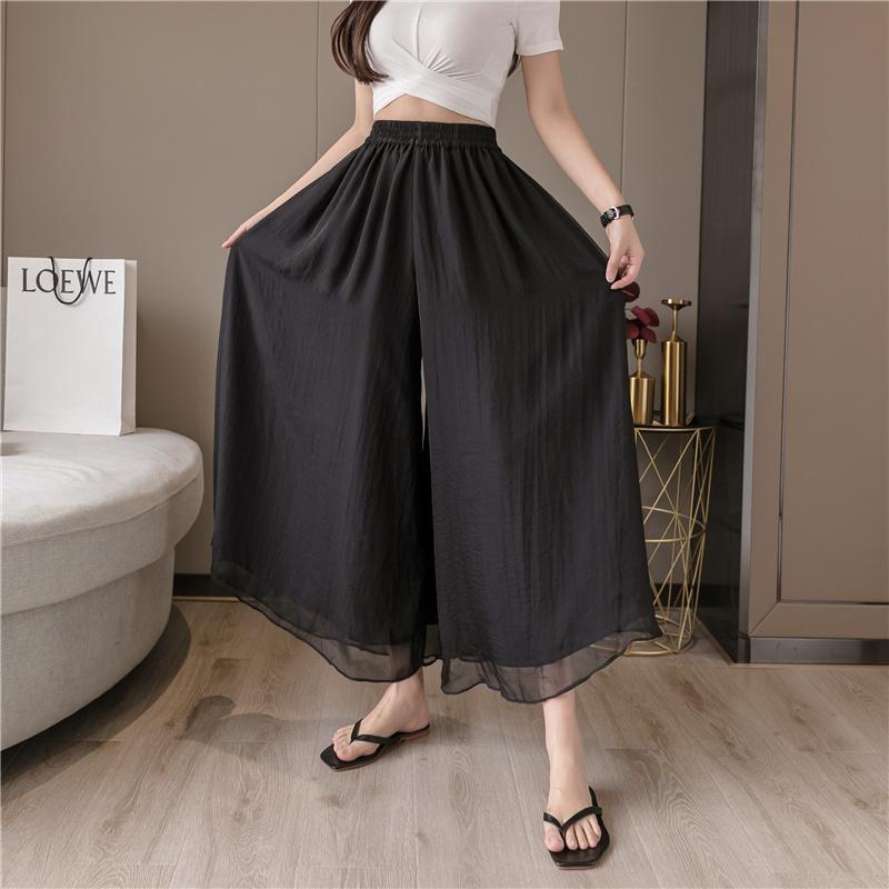 高腰大尺碼女裝胖mm大尺碼寬鬆顯瘦150kg休閒雪紡褲女夏寬褲裙胖mm顯瘦遮肉寬鬆 特價促銷打折【M碼-8XL 紅薯 | 蝦皮購物