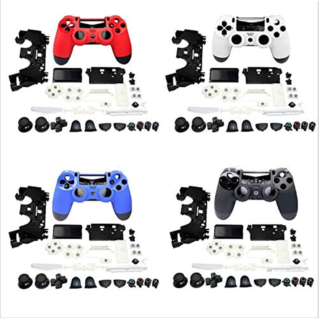 適用於 PS4 Playstation 4 控制器 (JDM-011 JDM-001) 的全外殼外殼外殼操縱桿導電墊全按 | 蝦皮購物